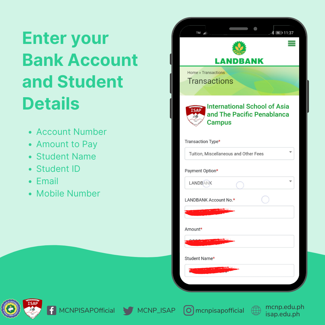 Online Payment via Landbank Mobile Banking - ISAP