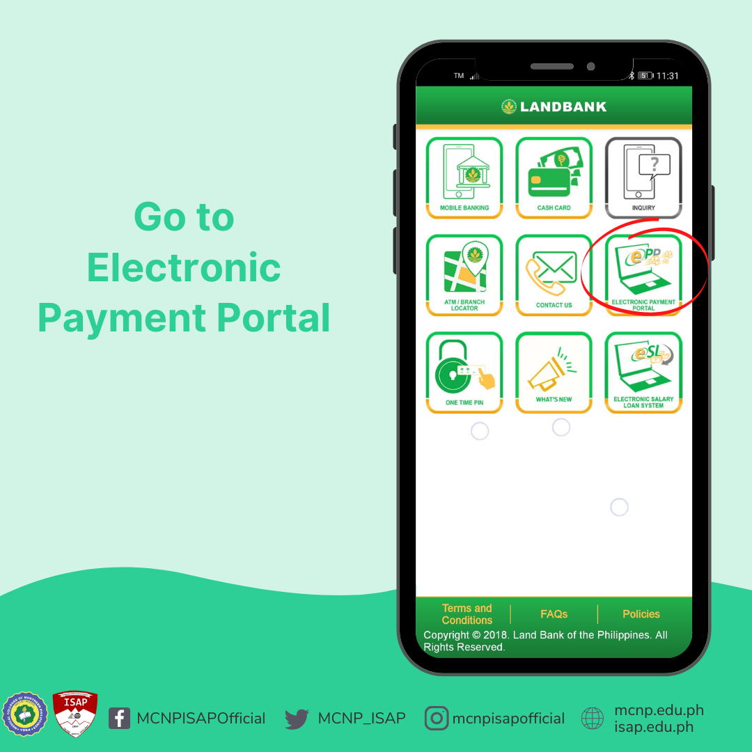 Online Payment via Landbank Mobile Banking - ISAP