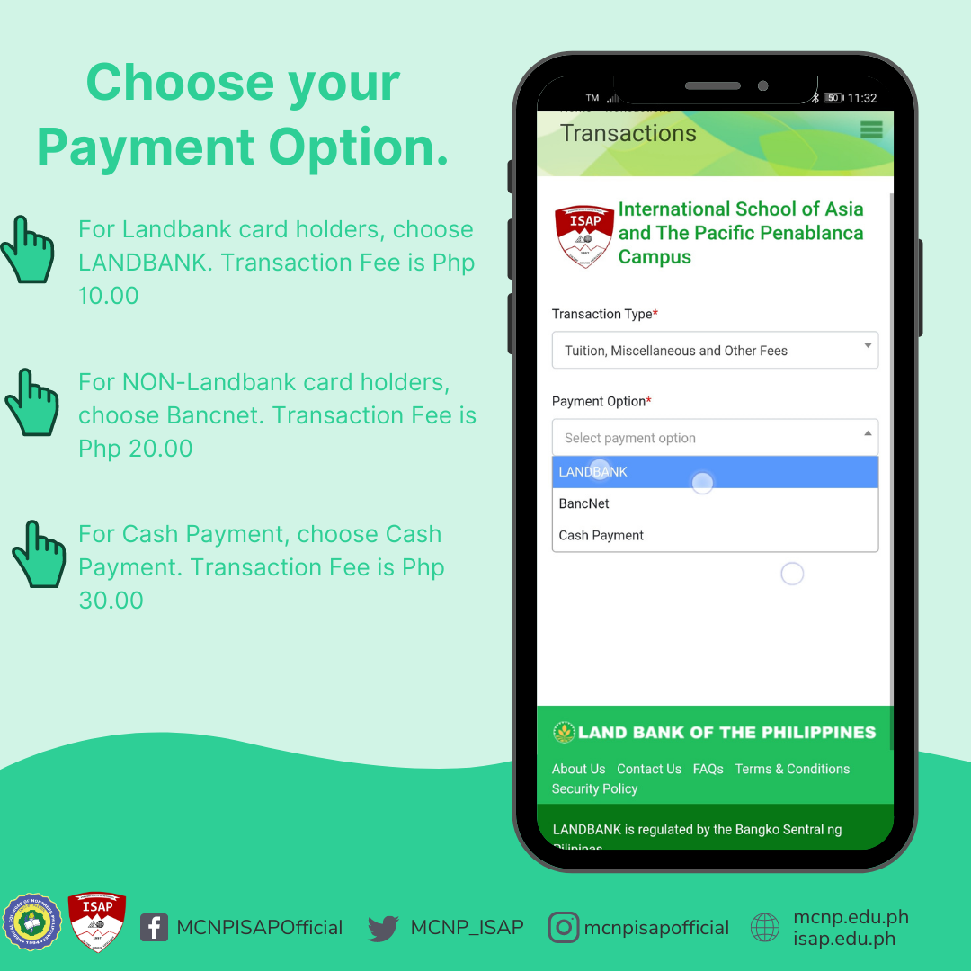 Online Payment via Landbank Mobile Banking - ISAP